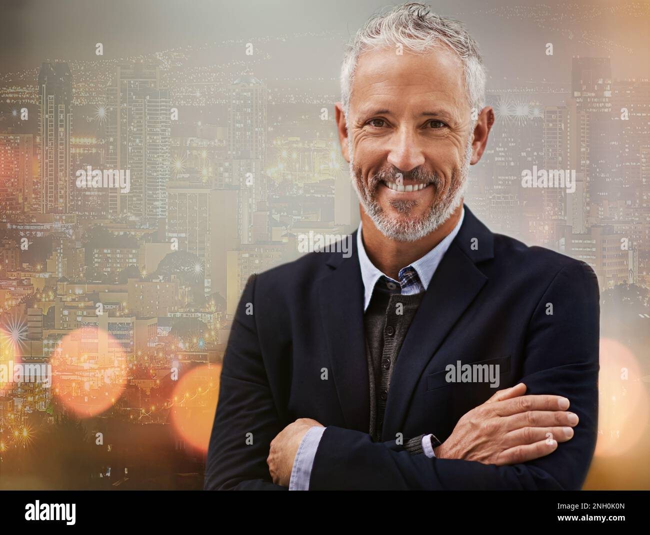 Business man, CEO and smile in portrait with leadership, management and ...