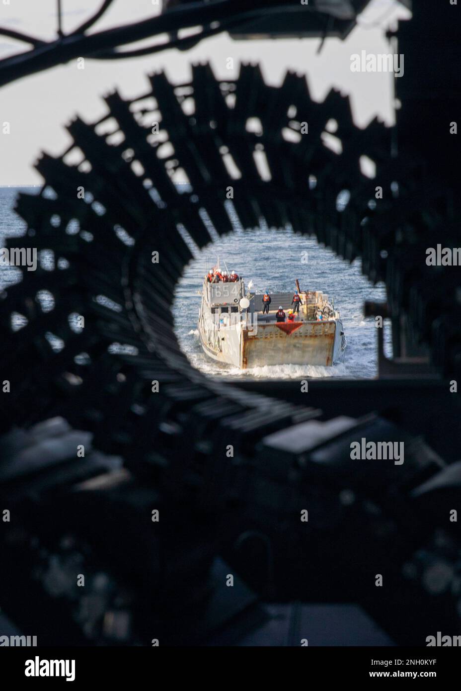 221205-N-VO895-1016 ATLANTIC OCEAN (Dec. 5, 2022) A landing craft ...