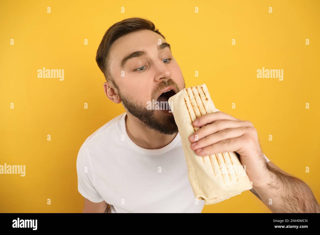 Turkish shawarma young man hi-res stock photography and images - Alamy