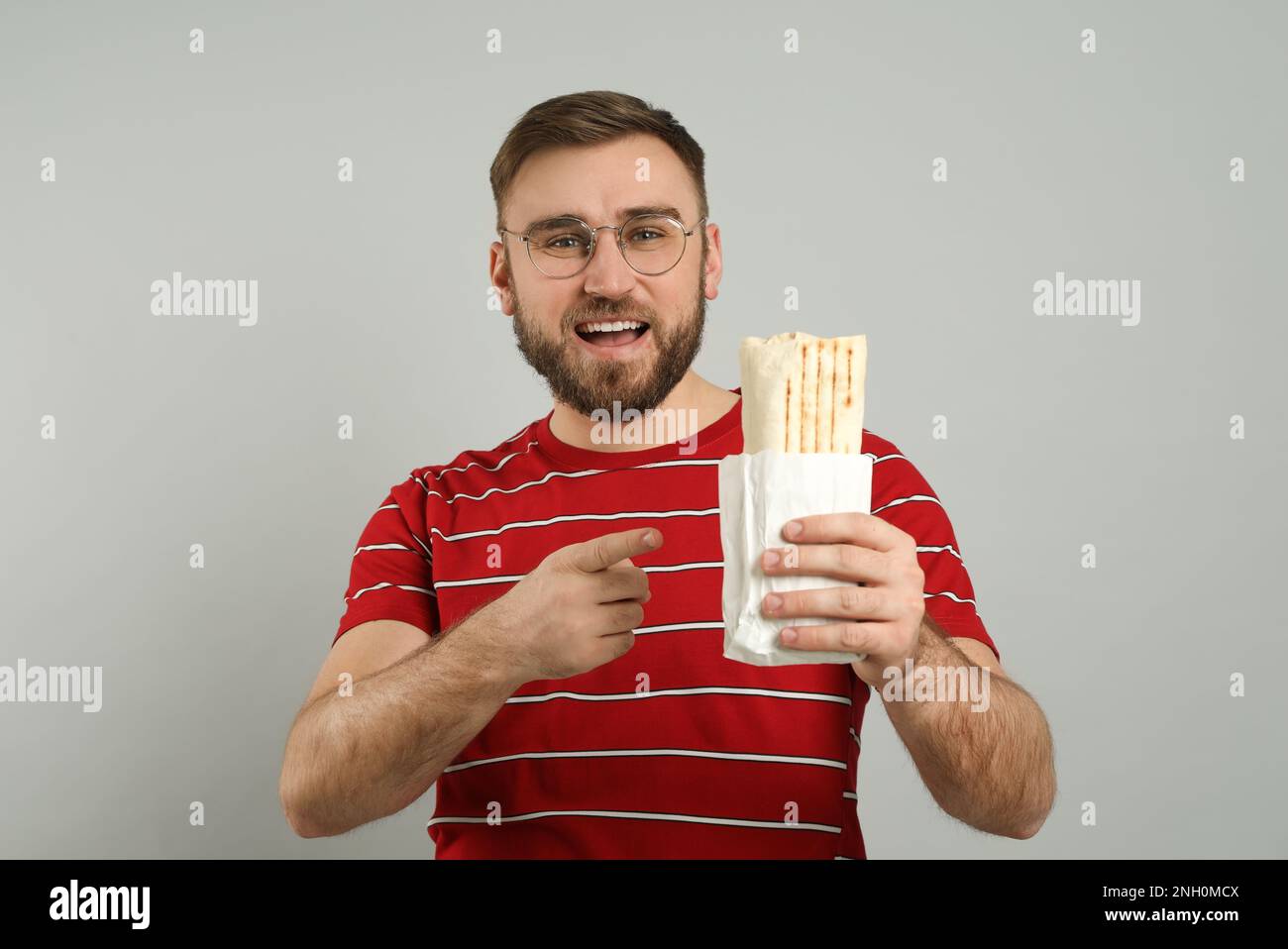 Turkish shawarma young man hi-res stock photography and images - Alamy