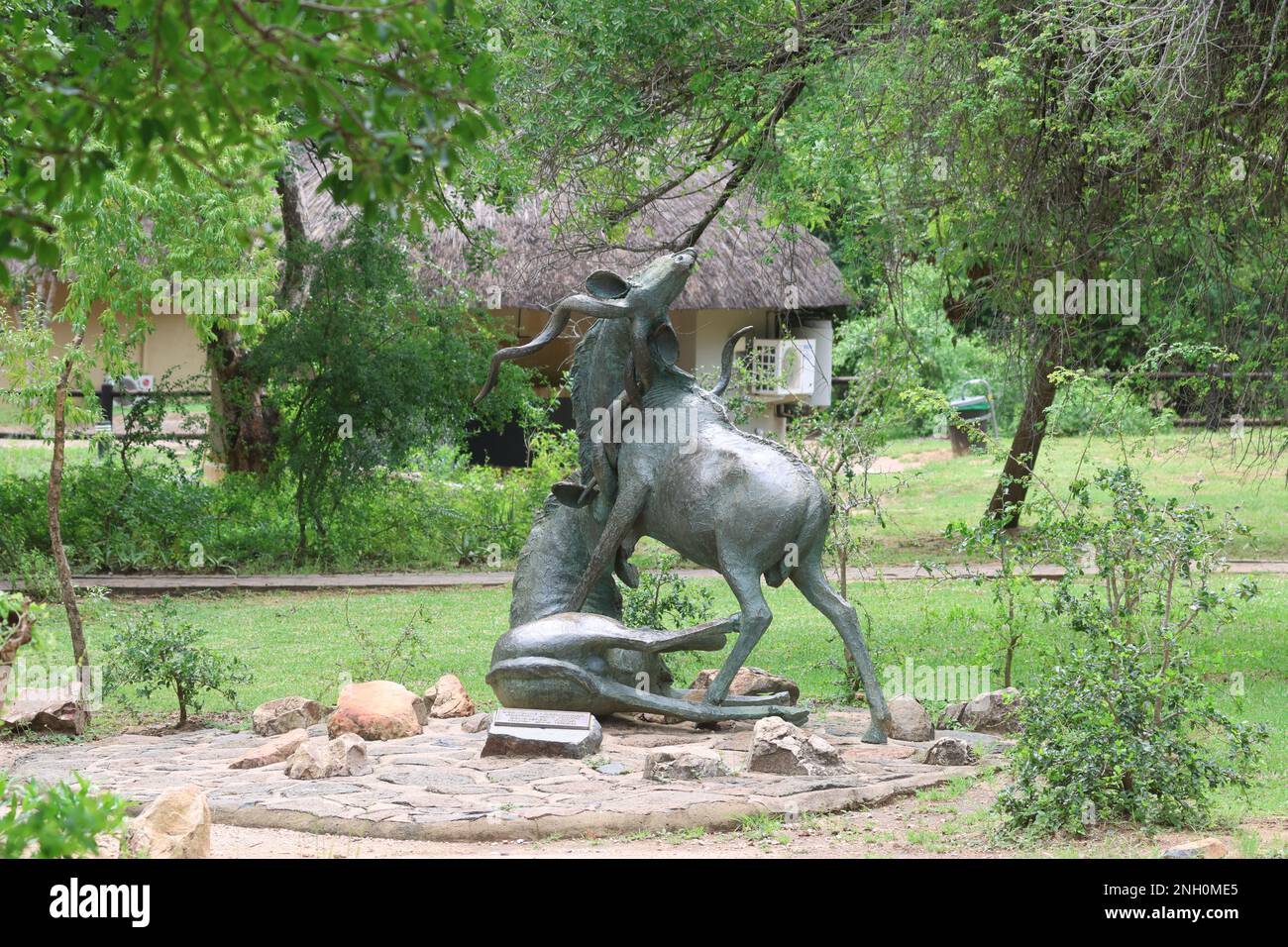 FIGHTING KUDU STATUE Stock Photo - Alamy