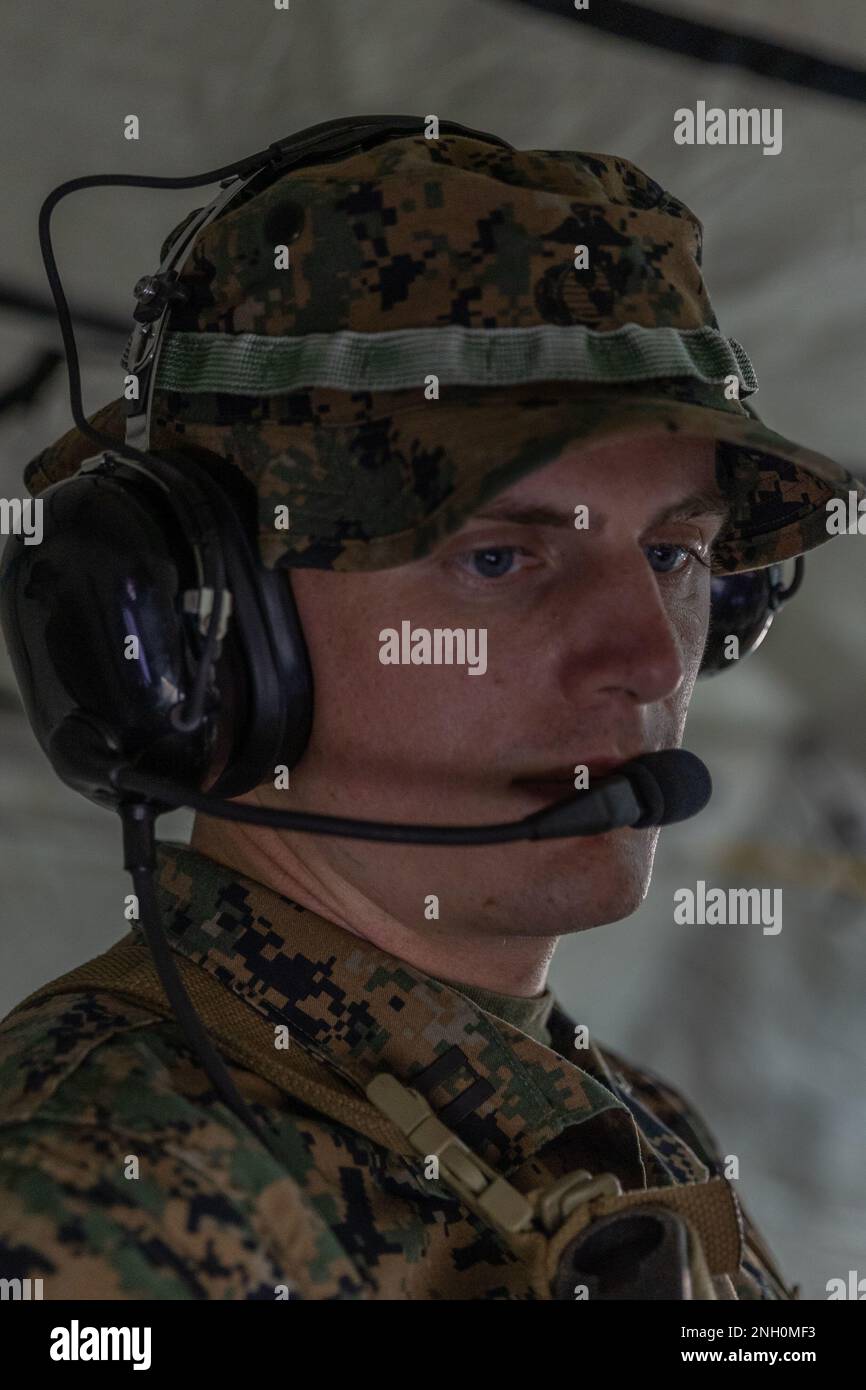 U.S. Marine Corps Capt. Stefan Lichtfuss, an air support control ...