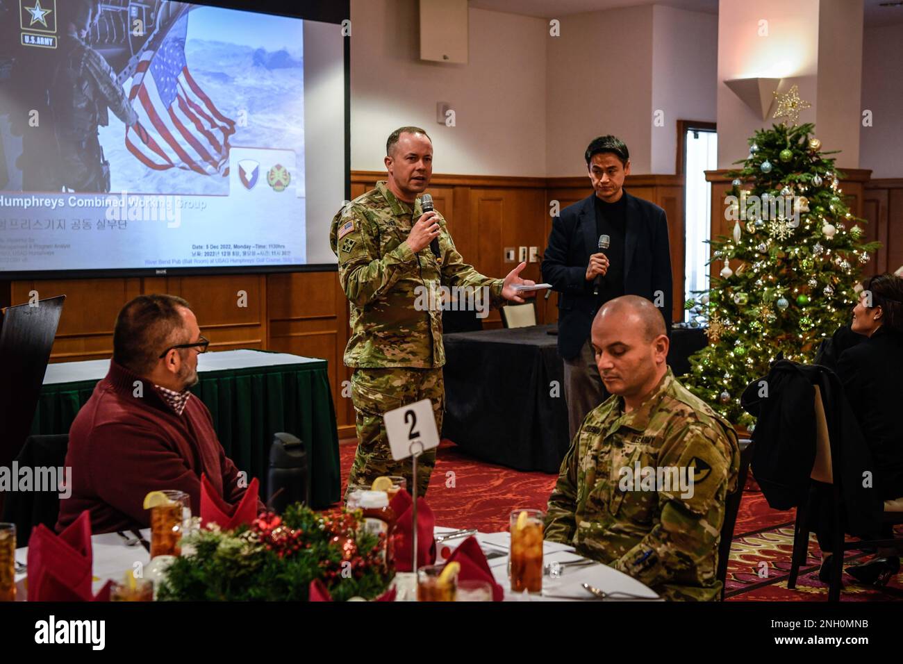 U.S. Army Col. Seth Graves, the U.S. Army Garrison commander, speaks ...
