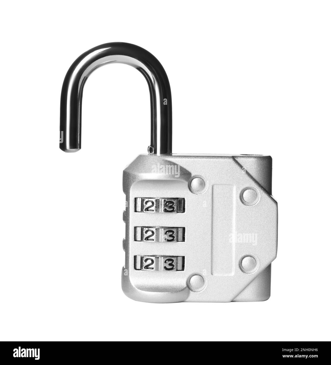 Modern padlock isolated on white. Safety and protection Stock Photo - Alamy