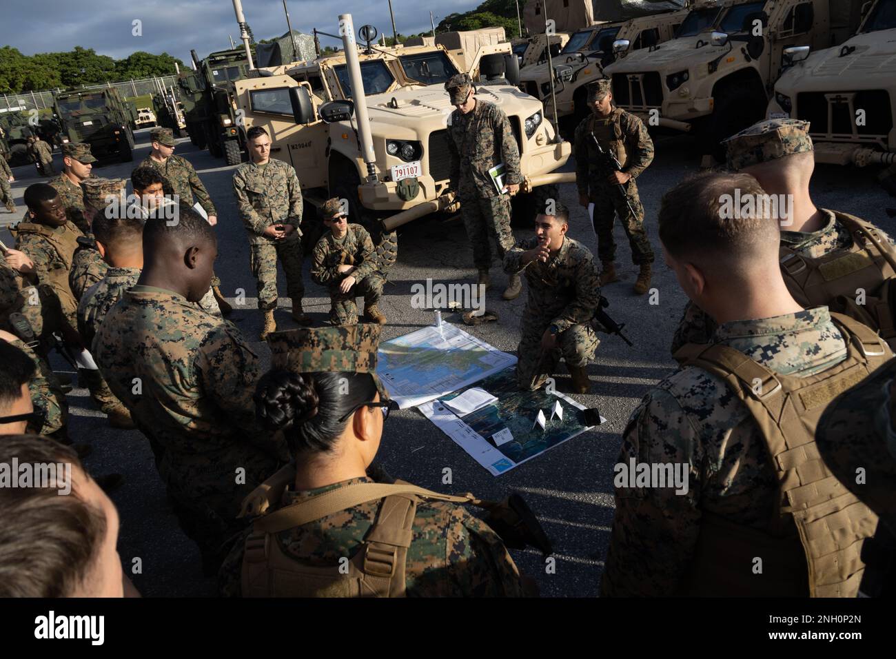U.S. Marine Corps 1st Lt. Daniel Camacho, a convoy commander with ...