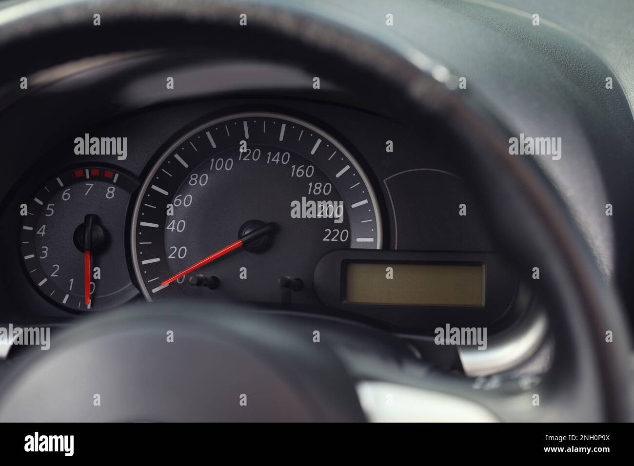 Speedometer and tachometer on modern car dashboard Stock Photo - Alamy