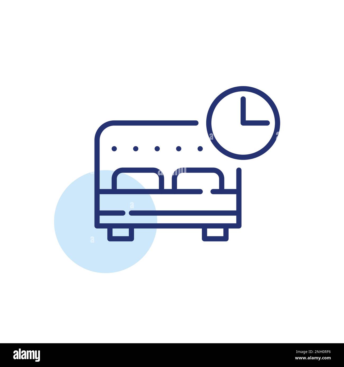 Sleep routine. Double bed and clock. Pixel perfect, editable stroke ... Sleep routine. Double bed and clock. Pixel perfect, editable stroke ...