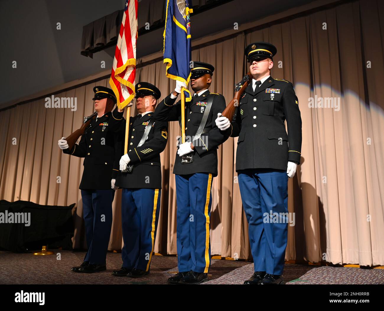 The Utah National Guard Honor Guard presents the colors at the change ...