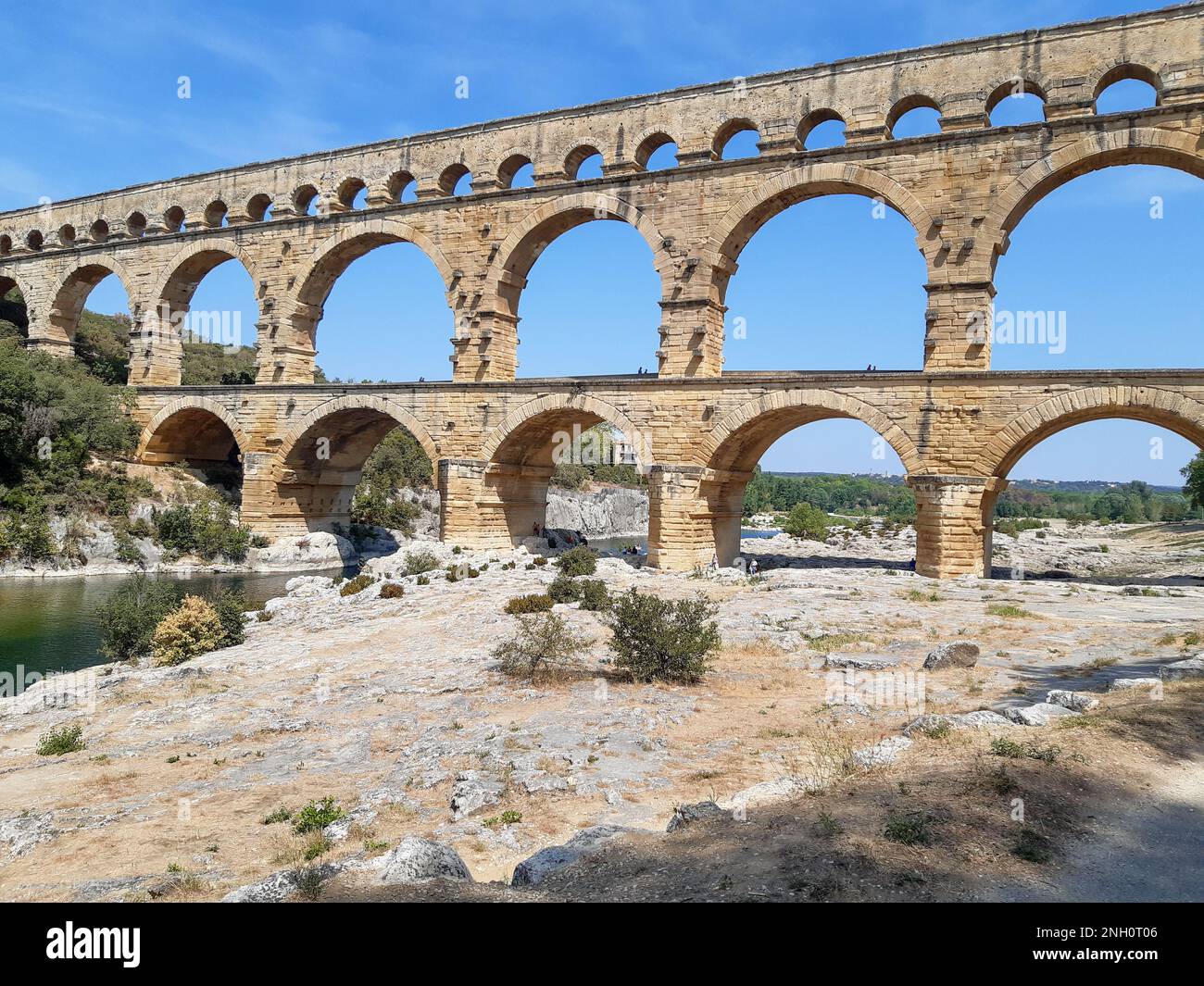 unesco aqueduct french Pont du Gard bridge in provence natural park ...
