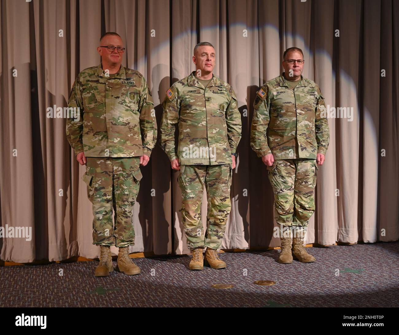Command Chief Warrant Officers 5 William Erickson (left) and Brian ...