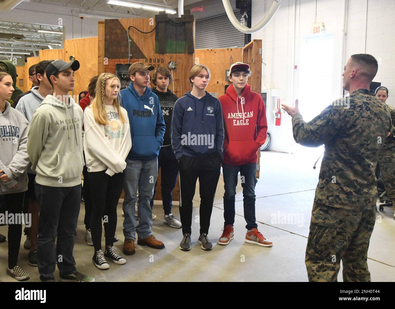 On December 5, 2022, students from Swansboro High School visited Marine ...
