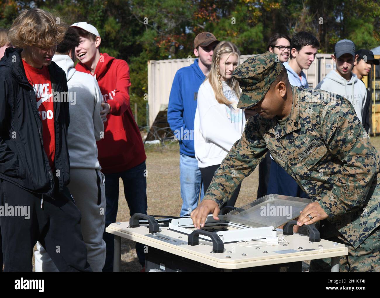 On December 5, 2022, students from Swansboro High School visited Marine ...