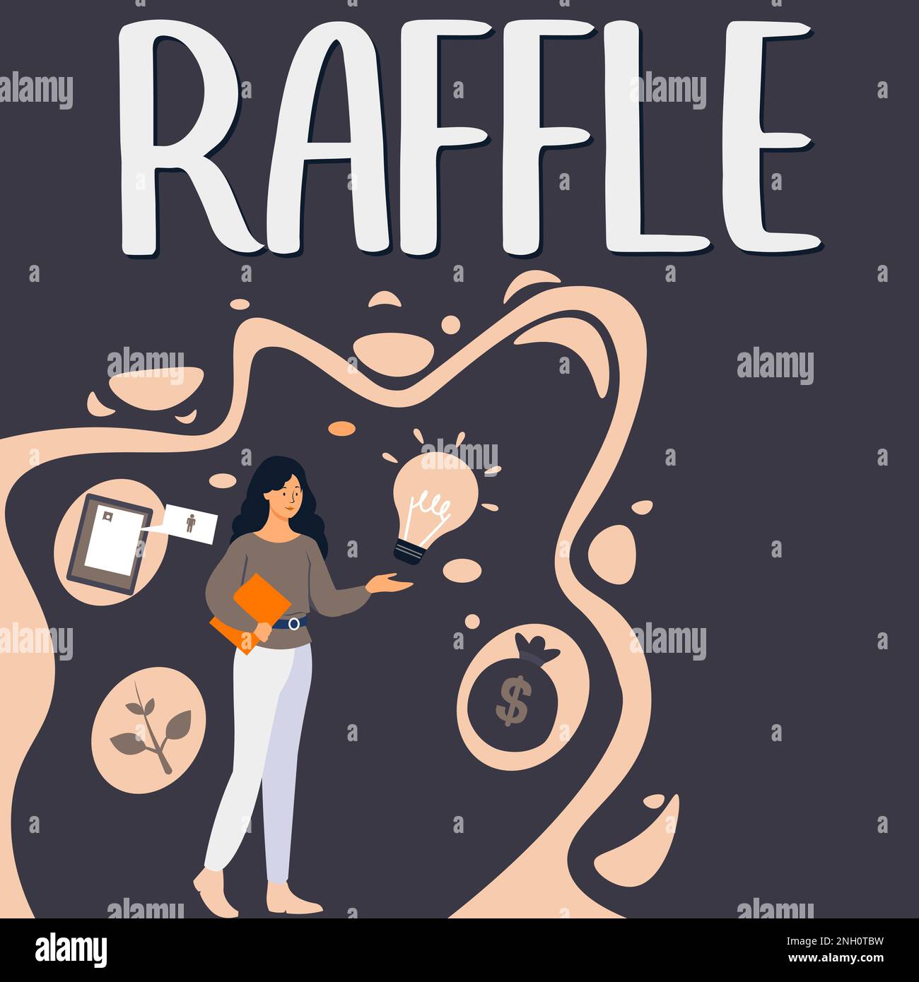 Text showing inspiration Raffle, Concept meaning means of raising money ...