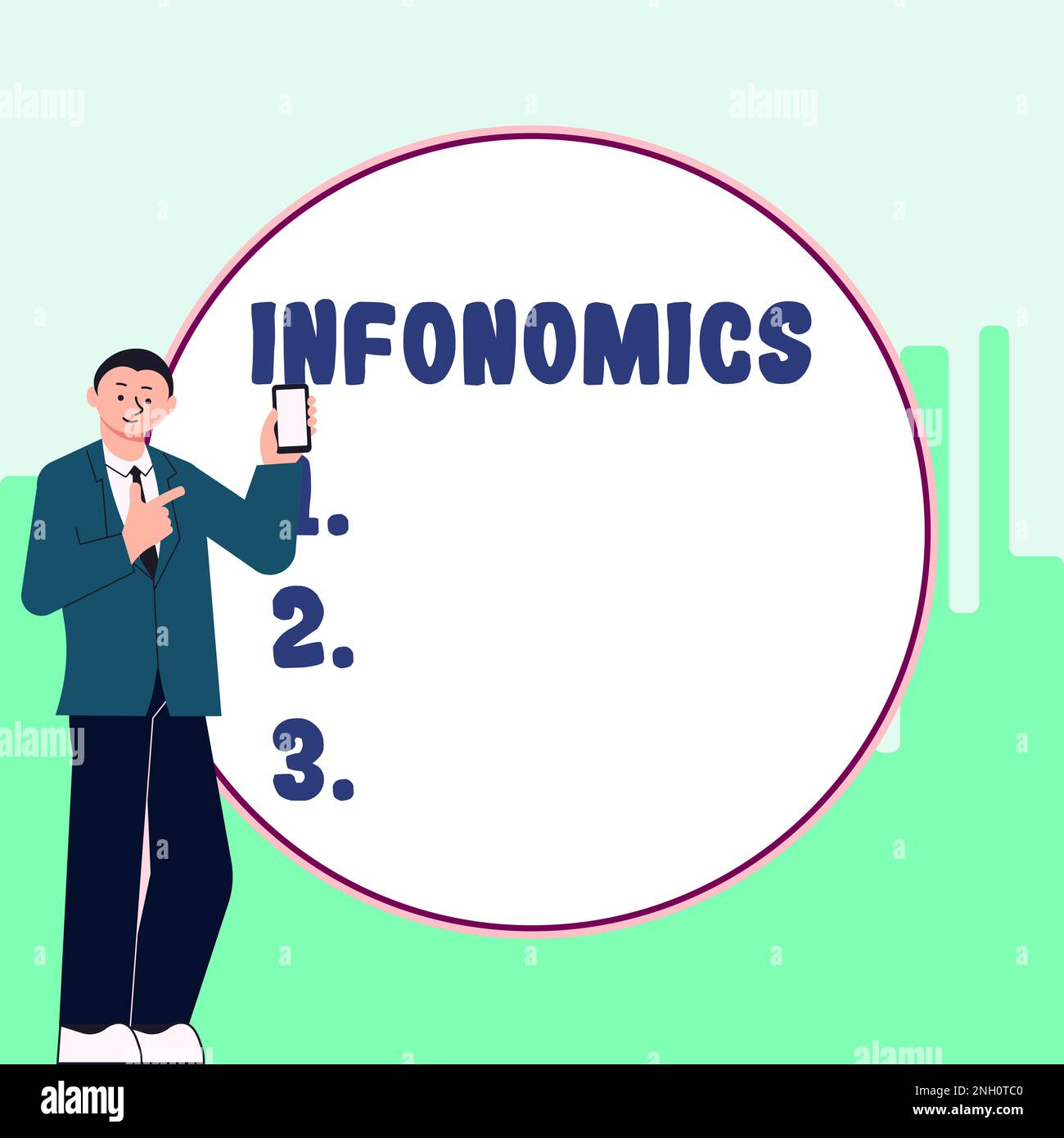 Hand writing sign Infonomics, Concept meaning visual image used to ...