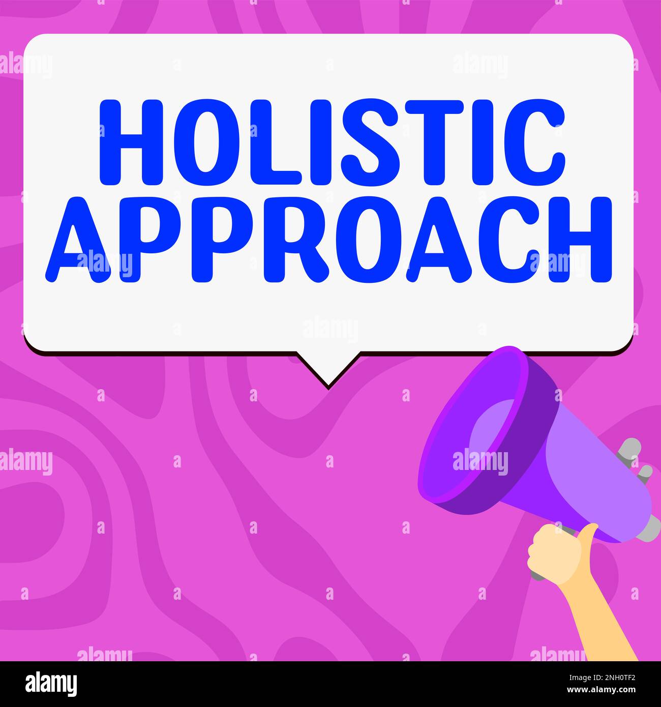 Sign Displaying Holistic Approach Word Written On Characterized Belief That Parts Something