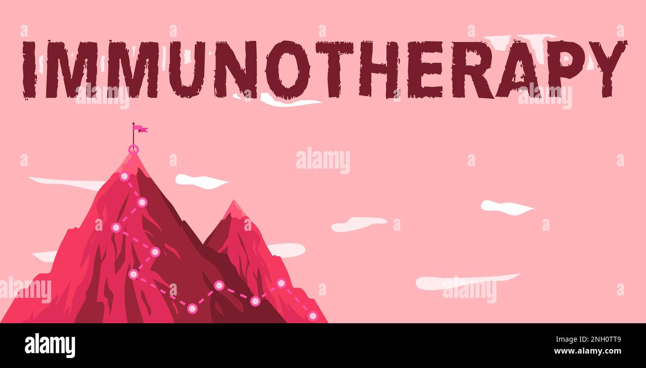 Text sign showing Immunotherapy, Concept meaning treatment or ...