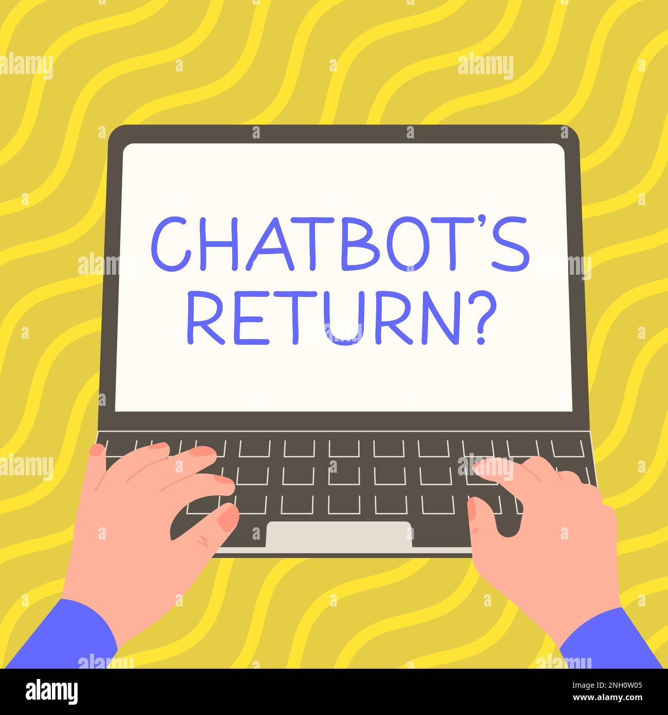 Hand writing sign Chatbot's Return, Business showcase program that ...