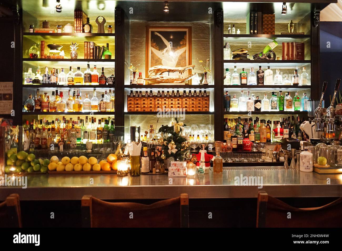 Interior design and decoration of local cocktail bar and restaurant ...