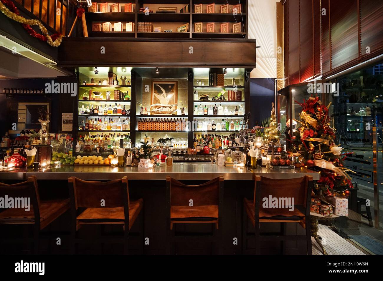 Interior design and decoration of local cocktail bar and restaurant ...