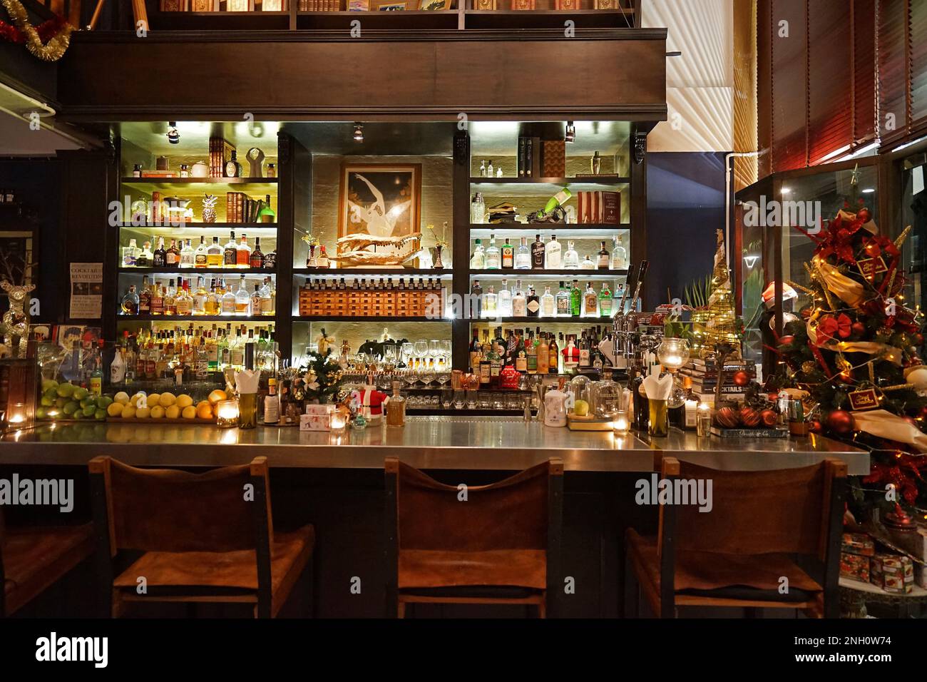 Interior design and decoration of local cocktail bar and restaurant ...