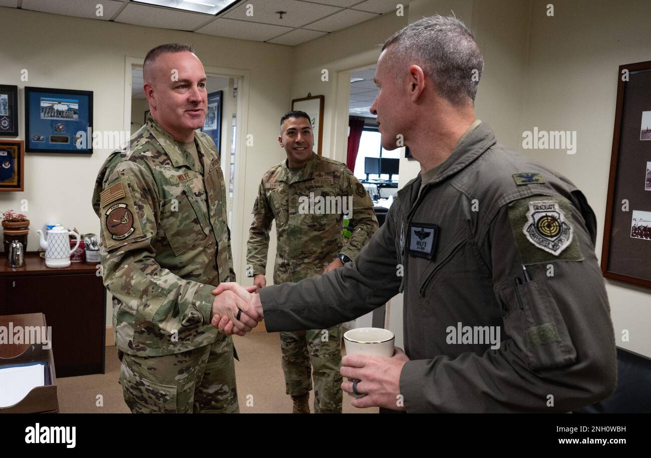 Chief Master Sgt. David R. Wolfe (left), Pacific Air Forces Command ...