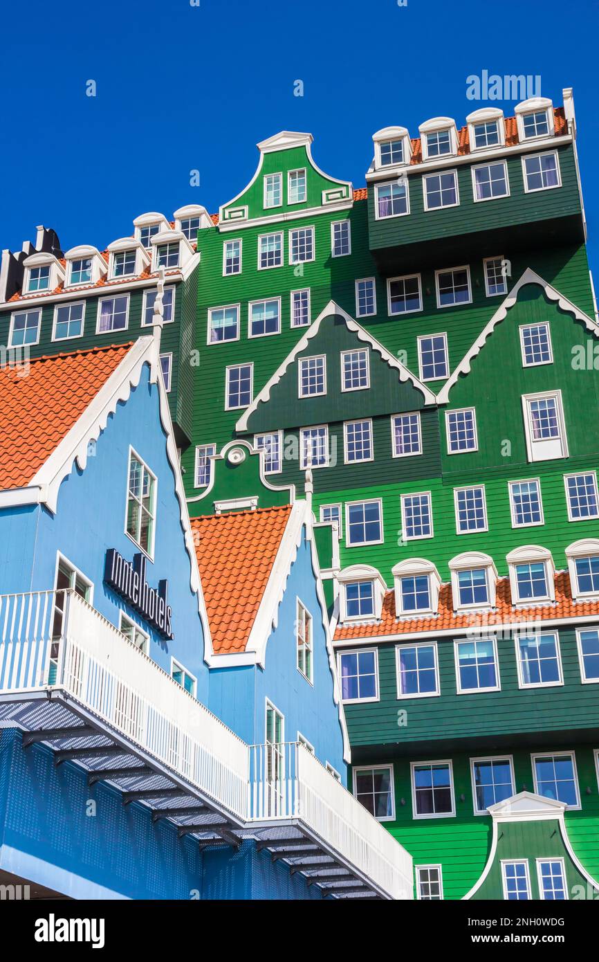 Modern architecture of the Inntel hotel in Zaandam, Netherlands Stock ...