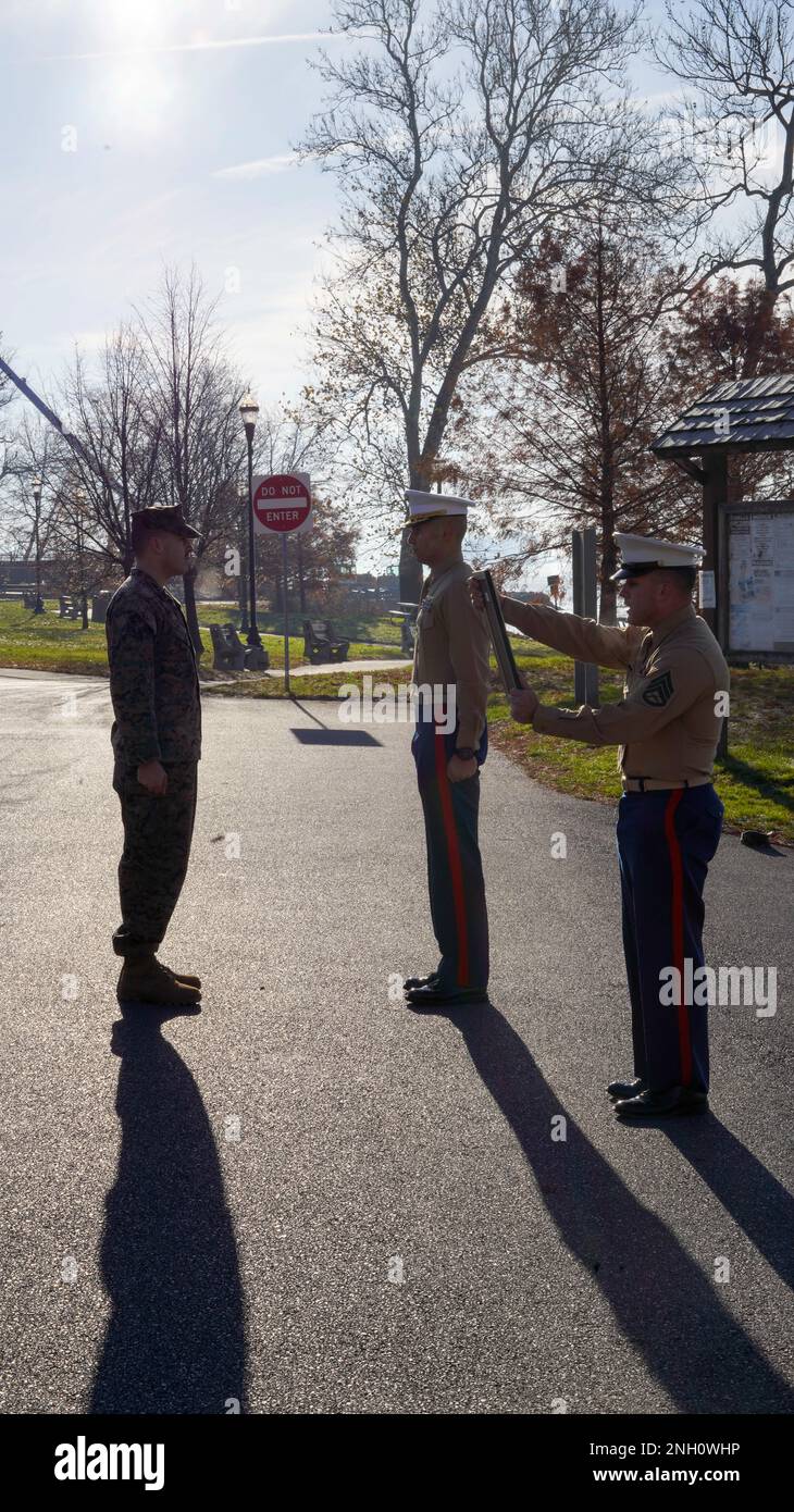 U.S. Marine Corps Staff Sgt. Dustin Jeardoe, a canvassing recruiter ...
