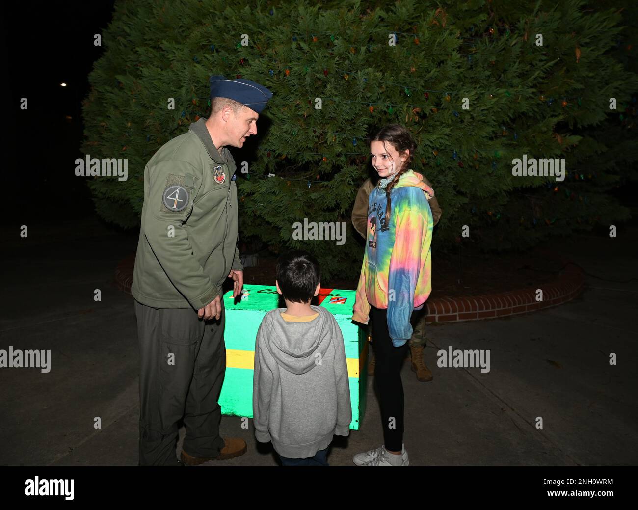 Col. Lucas Teel, 4th Fighter Wing commander, Maddison and Brantley ...
