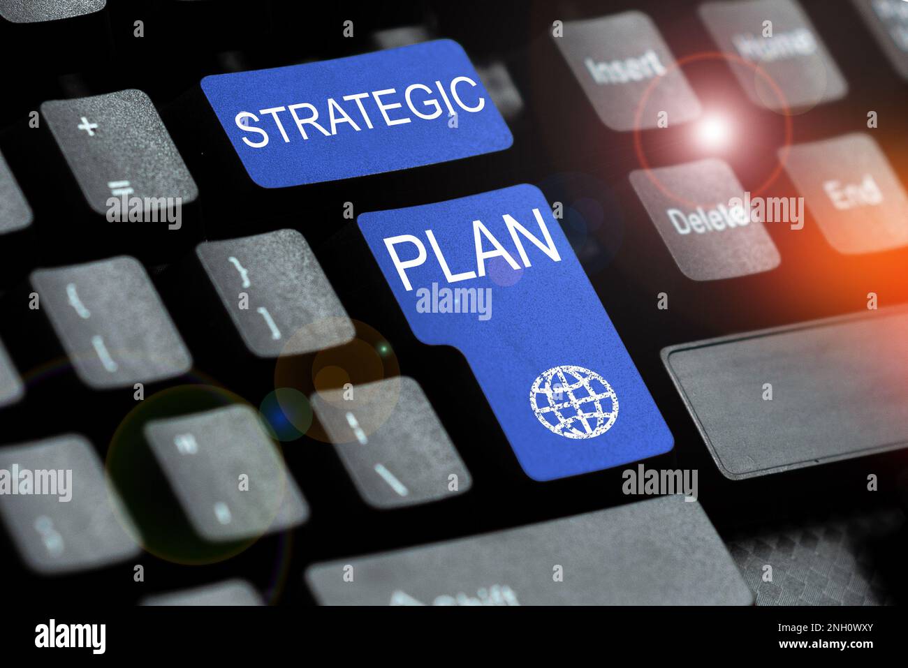Text sign showing Strategic Plan, Conceptual photo A process of ...