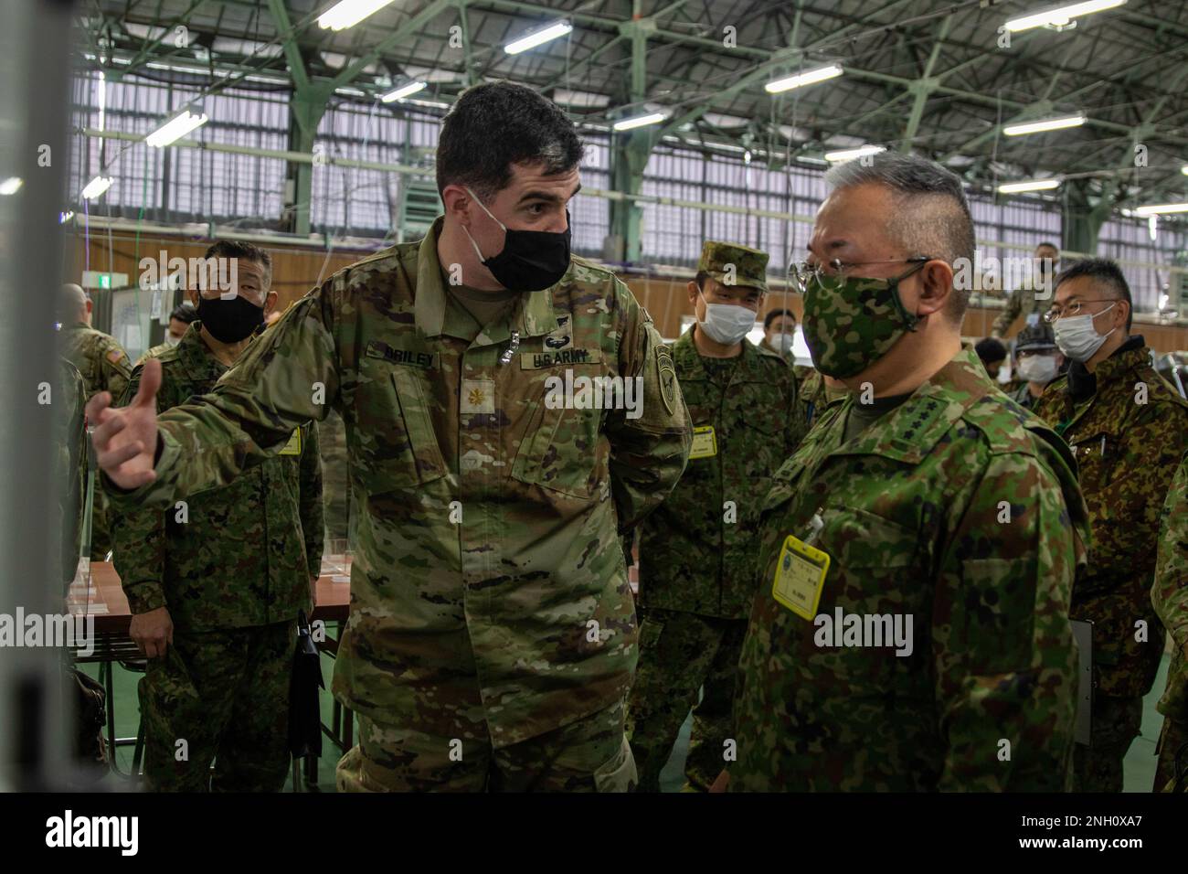 Soldiers assigned to 1st Brigade 11th Airborne Division work together ...