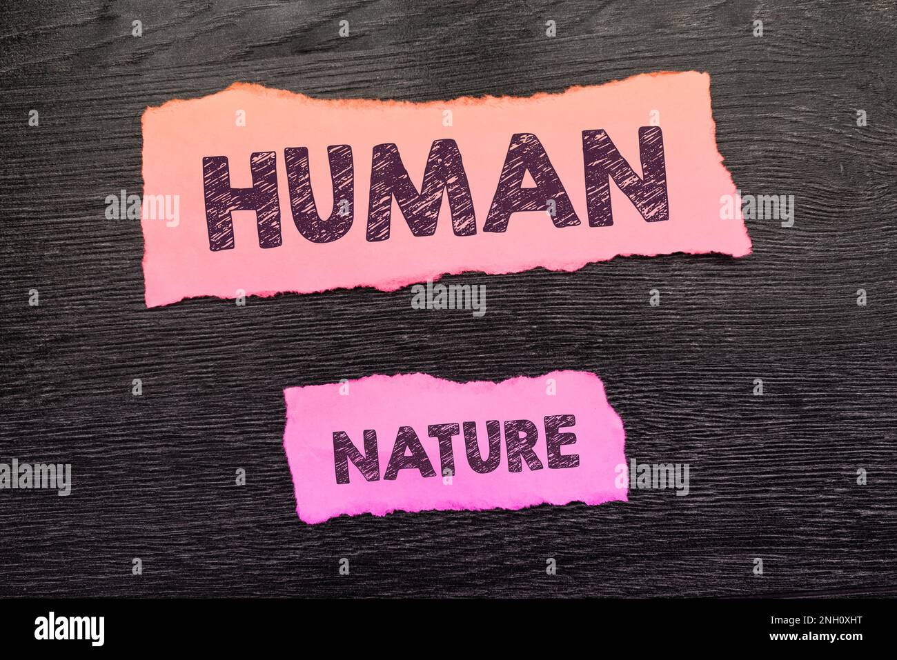 Sign displaying Human Nature, Concept meaning psychological ...