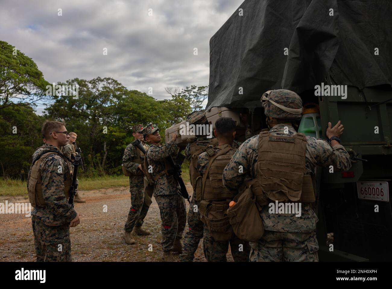U.S. Marines with 3rd Landing Support Battalion, Combat Logistics ...