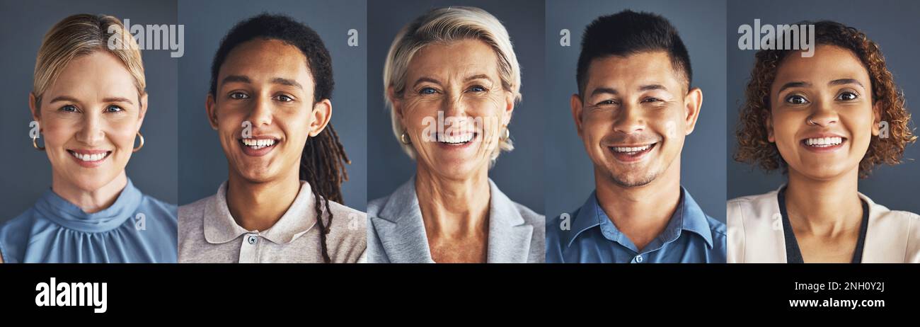 World face collage hi-res stock photography and images - Alamy