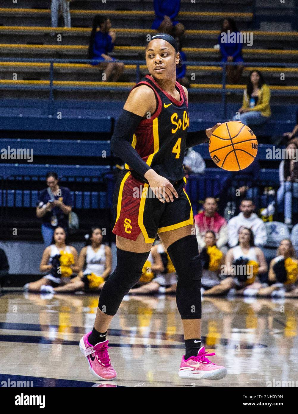 February 19 2023 Berkeley, CA U.S.A. USC guard Kayla Williams (4)looks ...