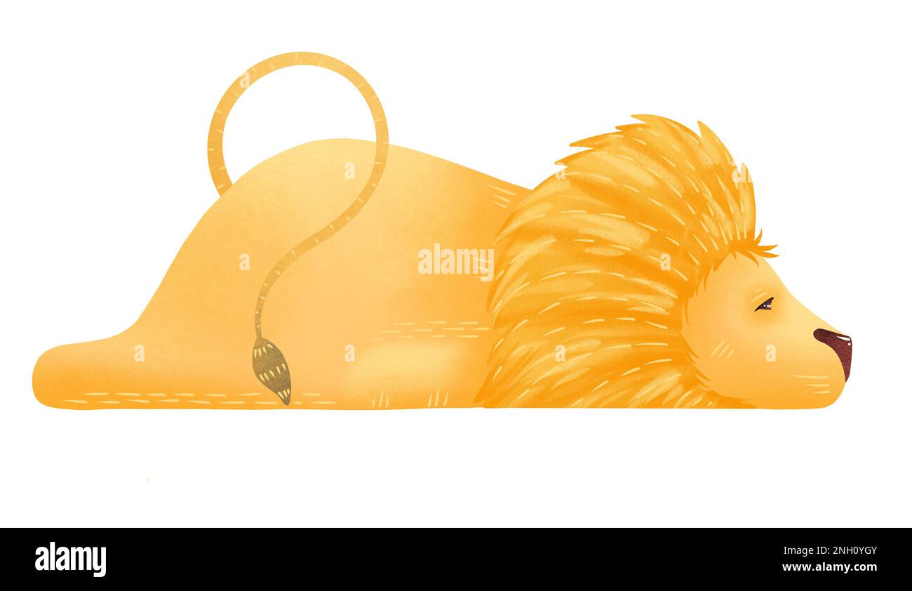 Lazy lion hi-res stock photography and images - Alamy