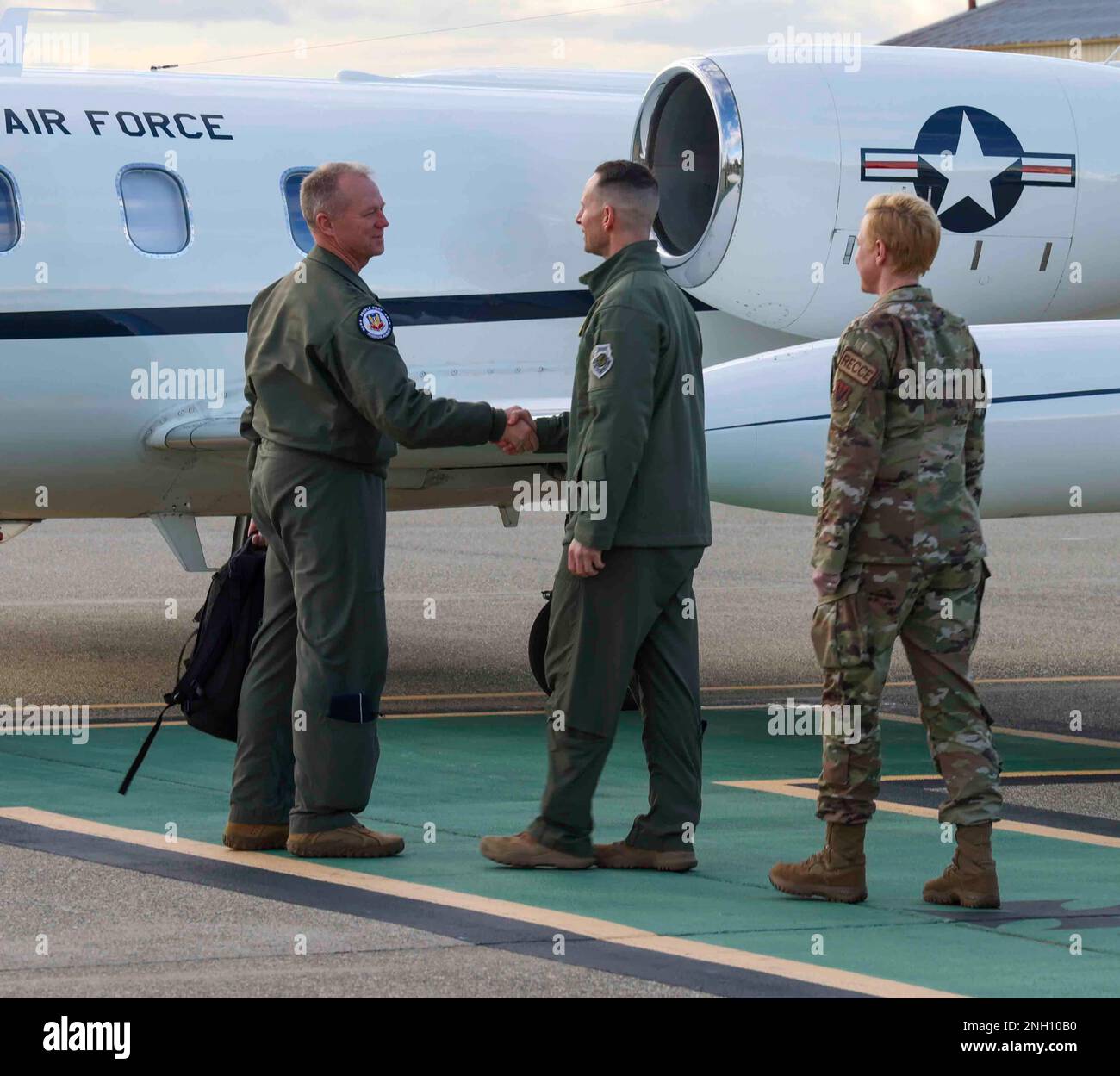 U.S. Air Force Gen. Mark Kelly, commander of Air Combat Command, meets ...