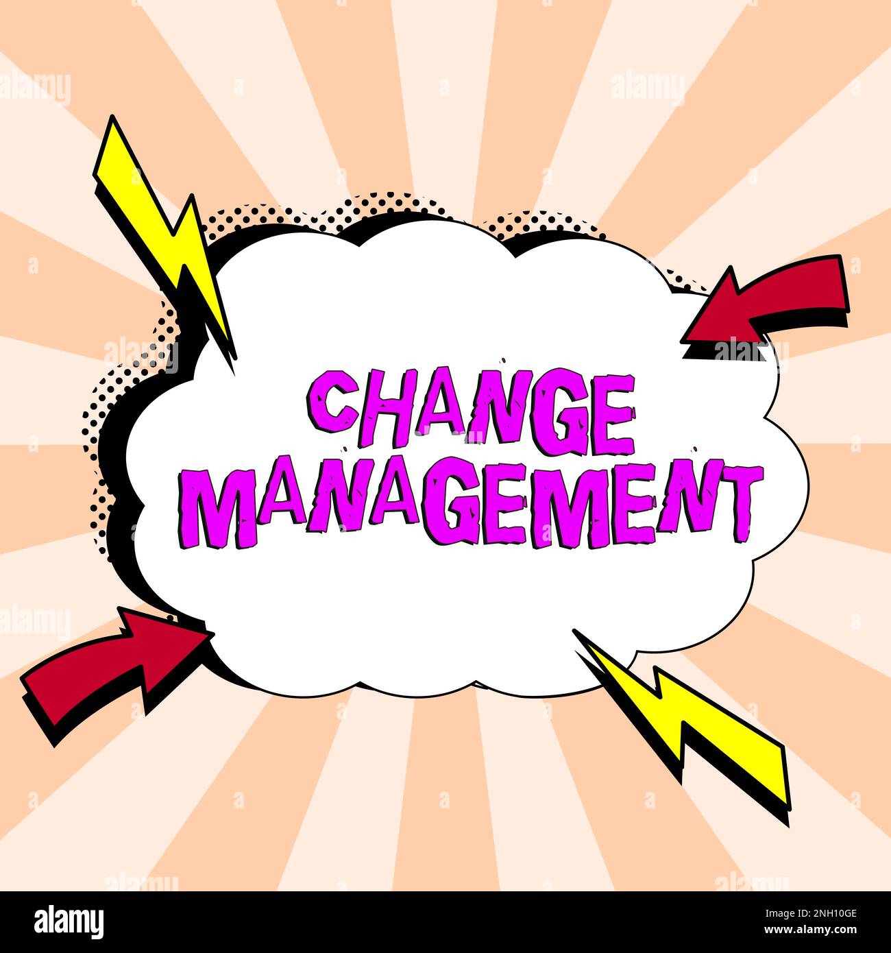 Text caption presenting Change Management, Word Written on Replacement ...