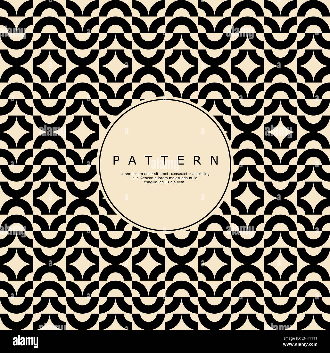 Modern Geometric Circle Seamless Pattern Design Abstract Round Line