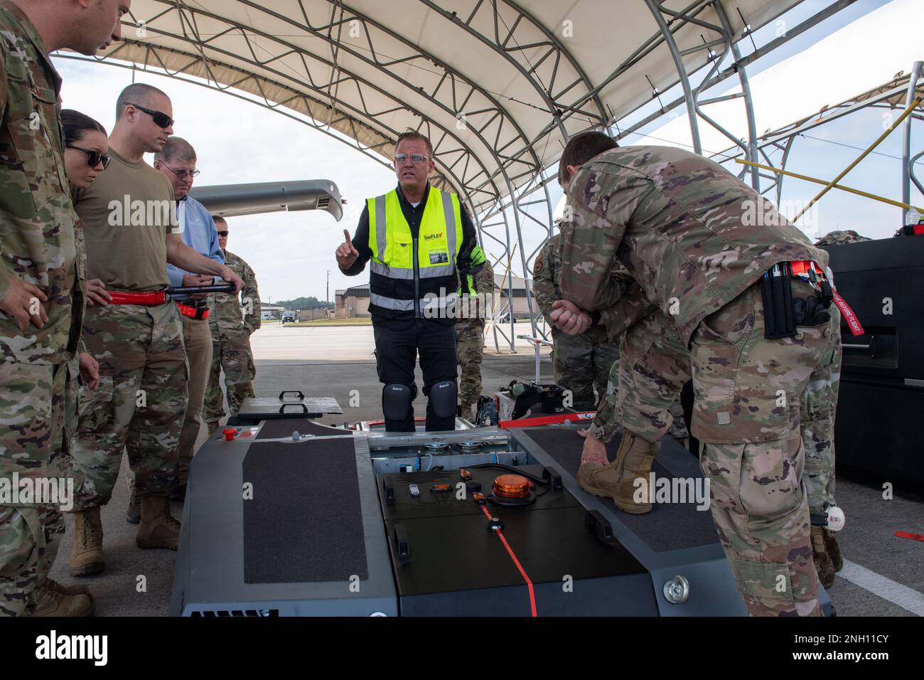 U.S. Air Force maintenance Airmen familiarize themselves with the new ...