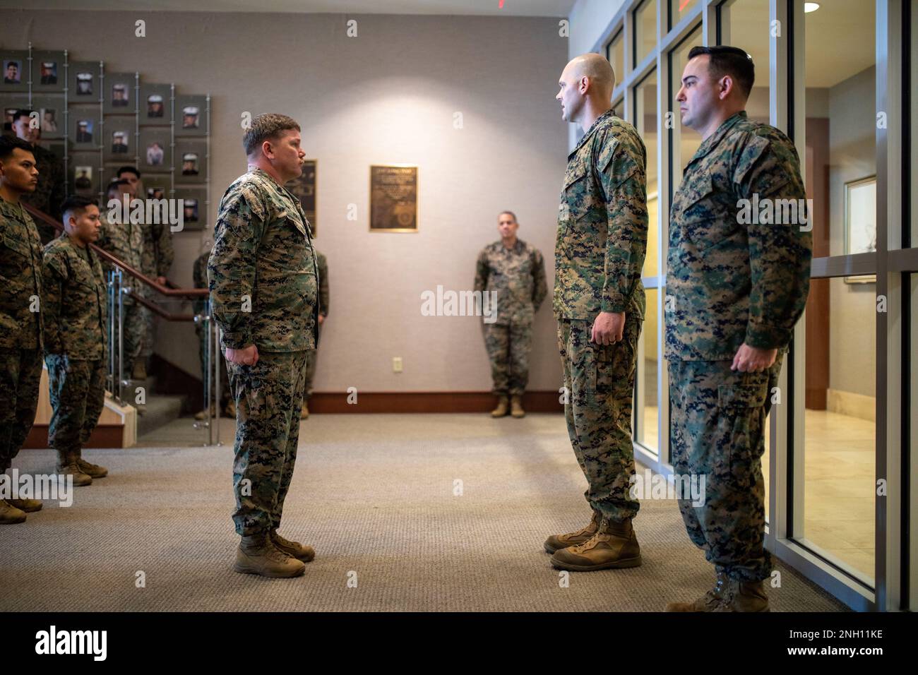 Gunnery Sgt. Louis M. Nokes is awarded the Purple Heart at Marine Corps ...