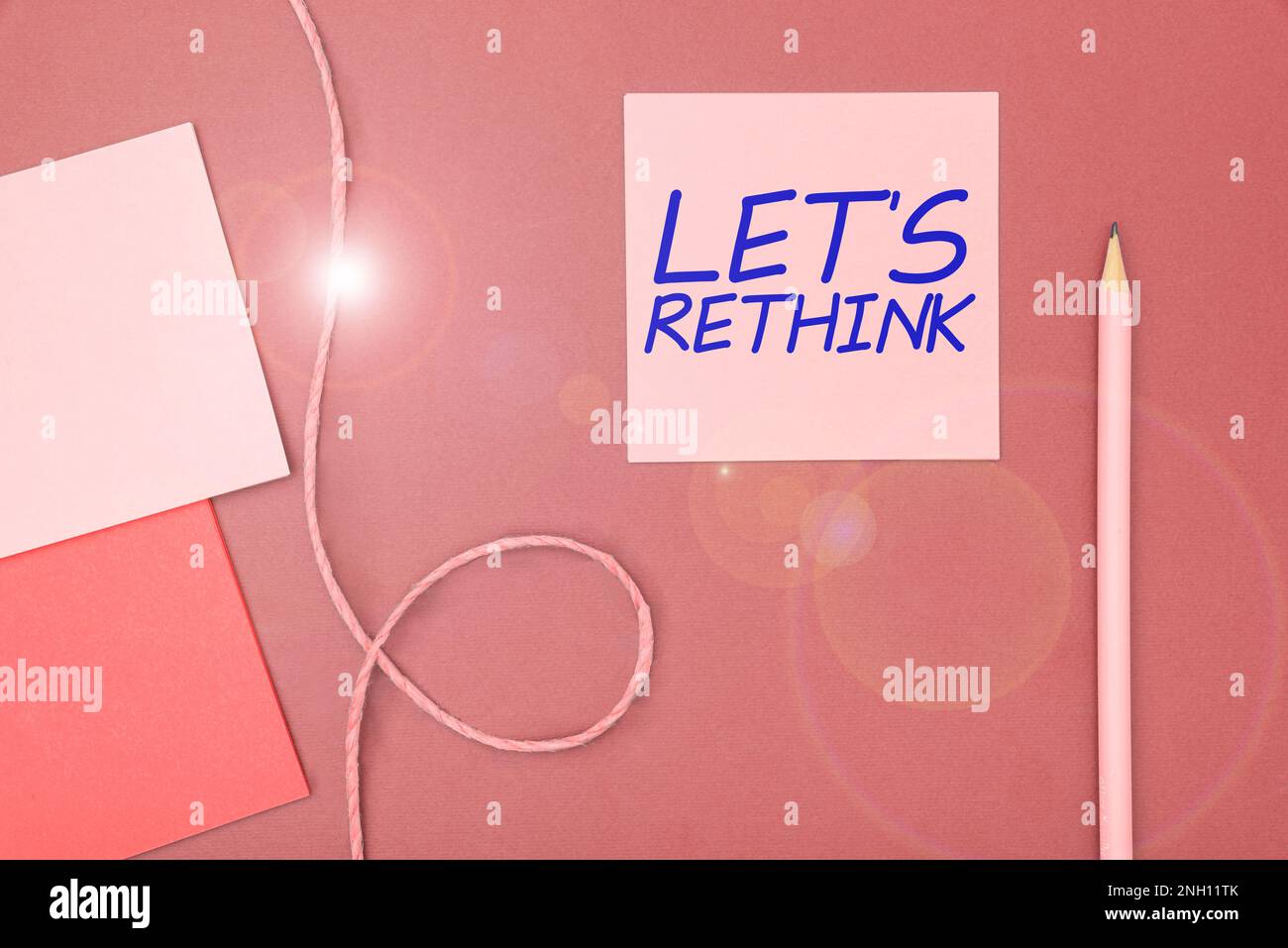 Inspiration showing sign Let's Rethink, Word Written on an Afterthought ...