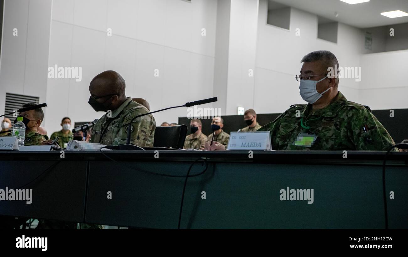 U.S. Army Lt. Gen. Xavier Brunson, I Corps commanding general, and ...