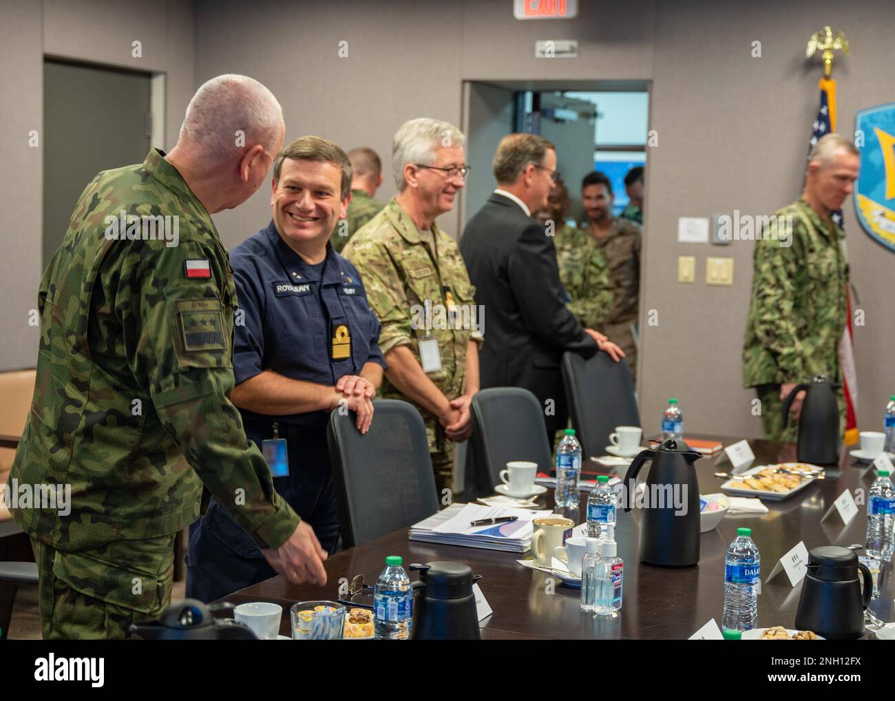 NORFOLK – Polish Army Lt. Gen. Janusz Adamczak, left, speaks with ...