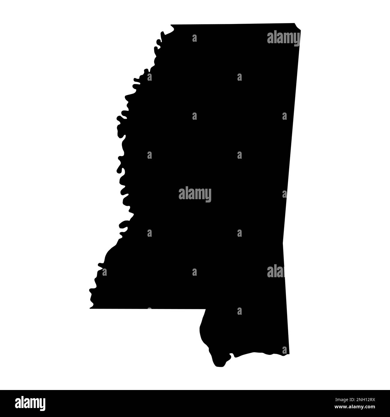 Mississippi map shape, united states of america. Flat concept icon ...