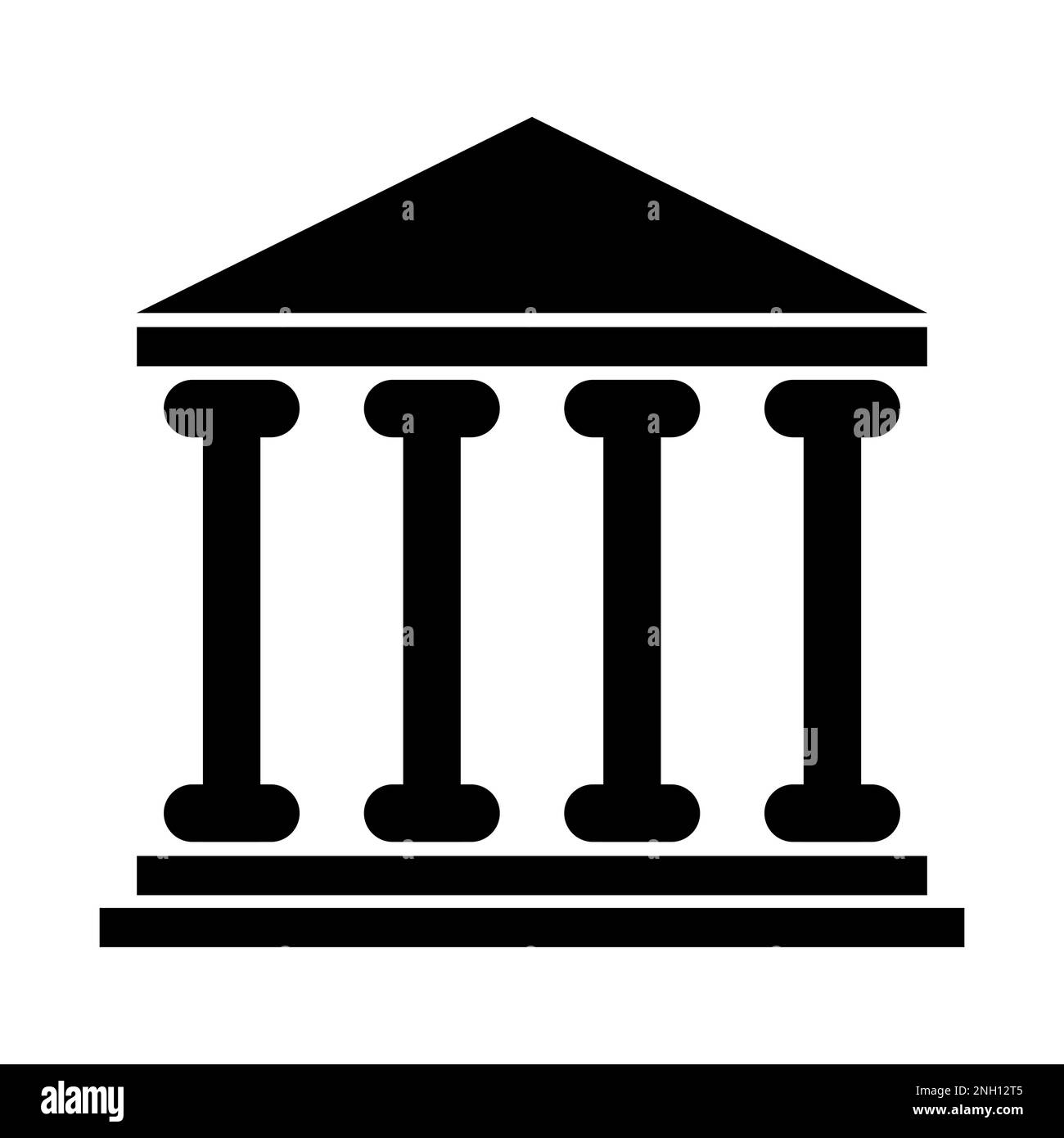 Building university architecture icon, museum roman symbol, flat design ...