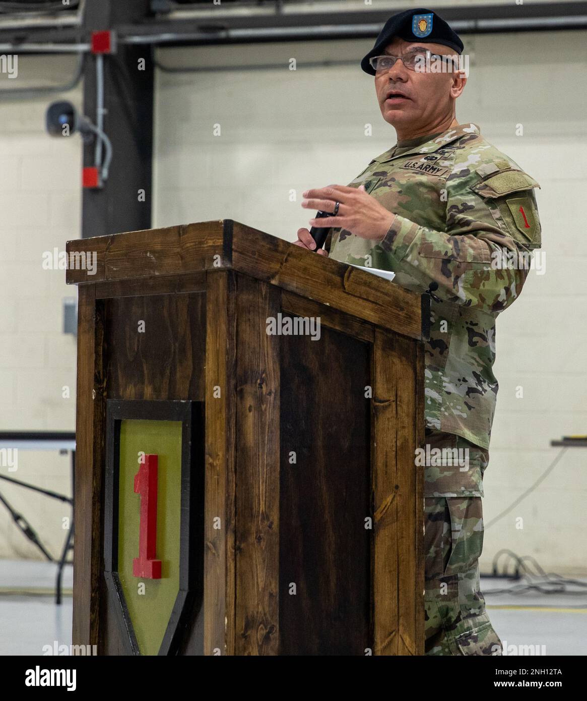 U.S. Army Command Sgt. Maj. Albert Serrano, the command sergeant major ...
