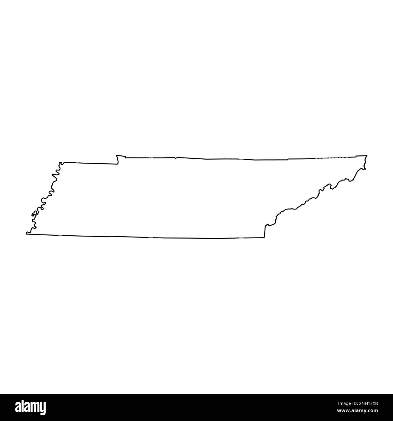 Tennessee map shape, united states of america. Flat concept icon symbol ...