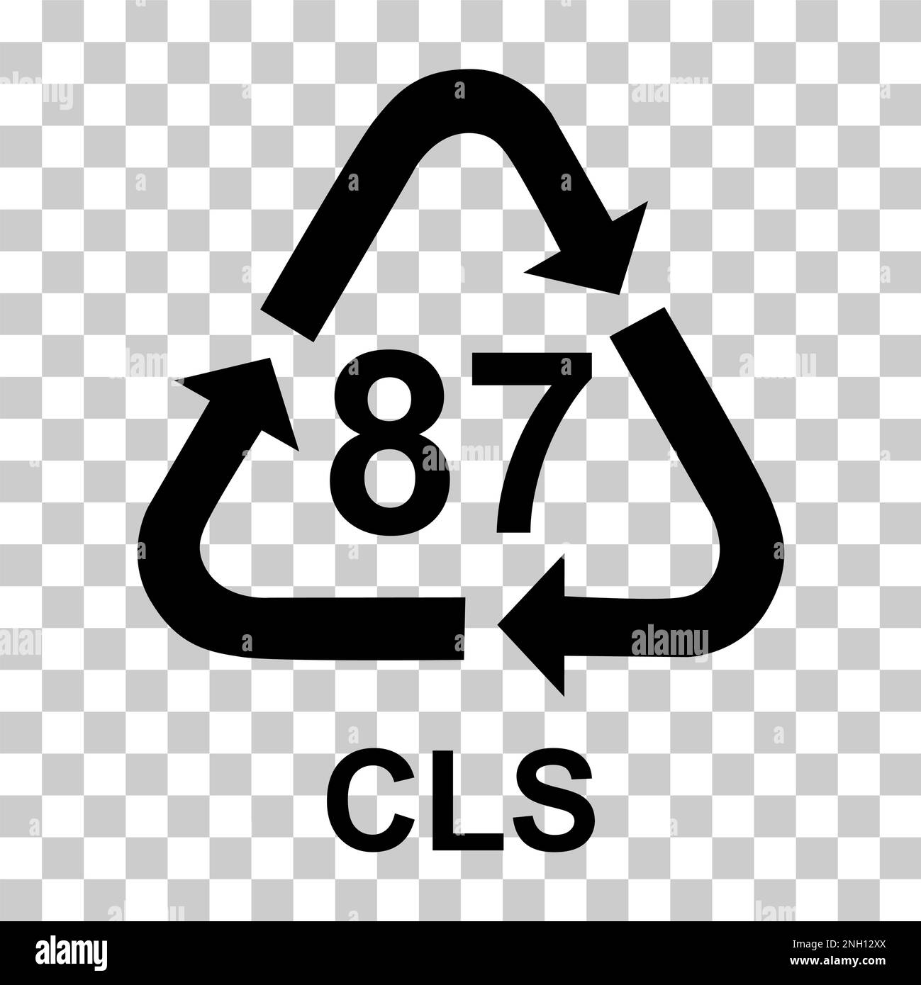 Composite symbol, ecology recycling sign isolated on white background ...