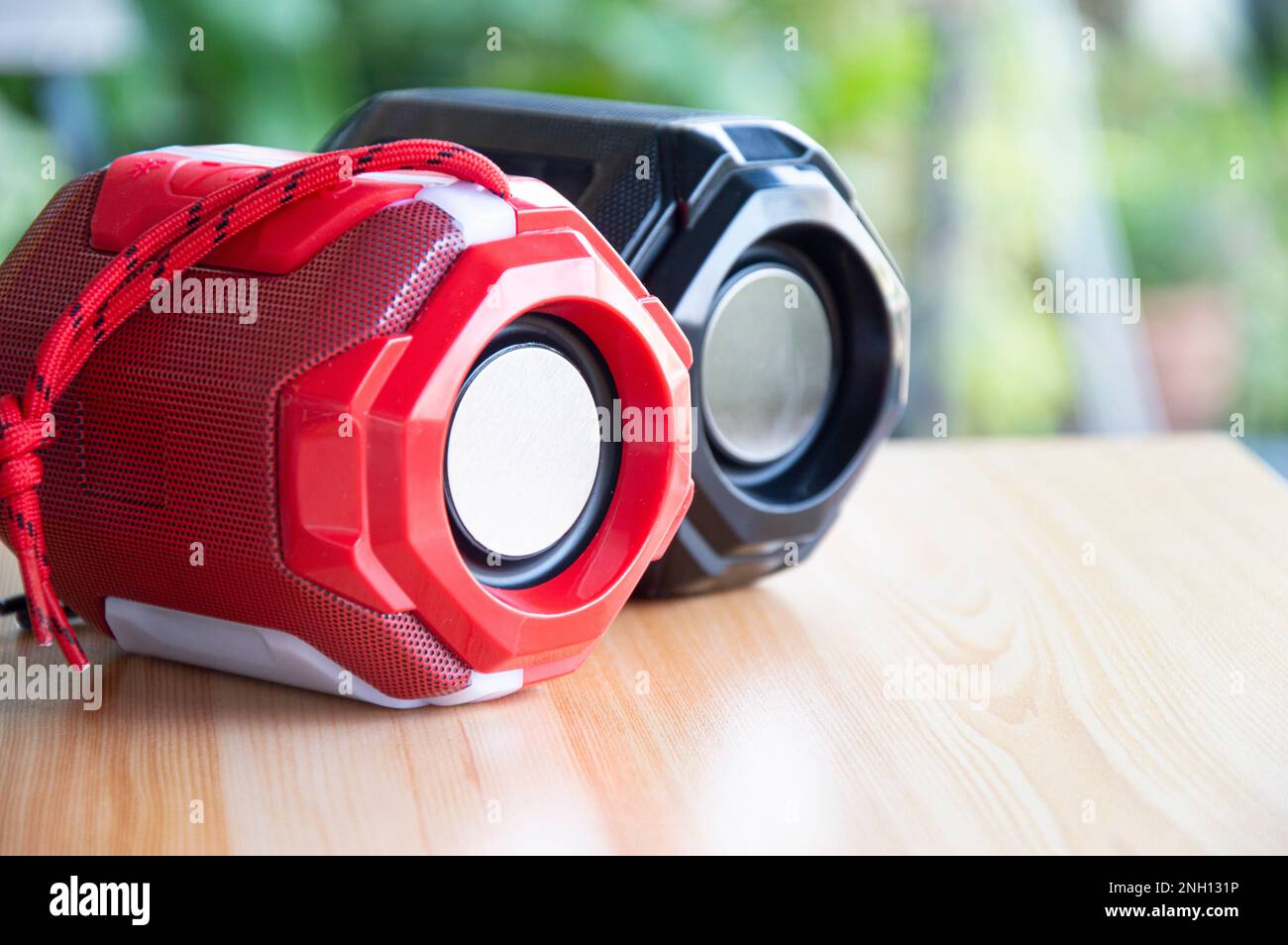 mini portable speaker, bluetooth speaker, red speaker Stock Photo - Alamy