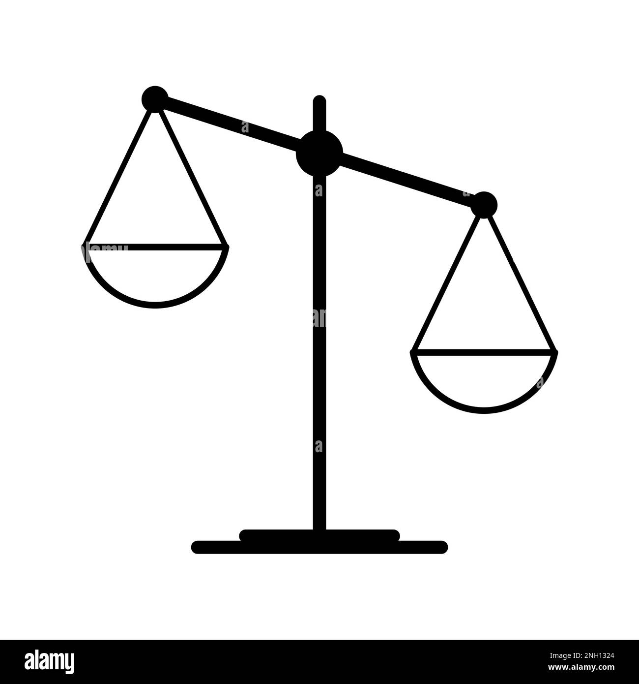 Scale equal icon, lawyer crime web sign, protection balance isolated ...